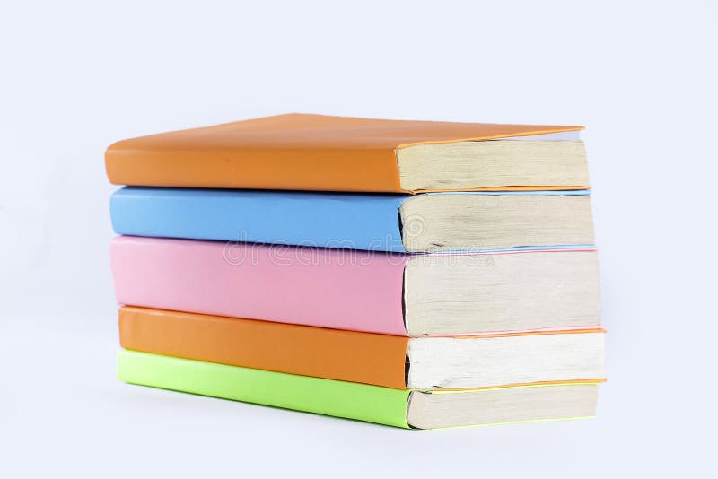 Small Stack of Books.isolated on White Background Stock Image - Image ...