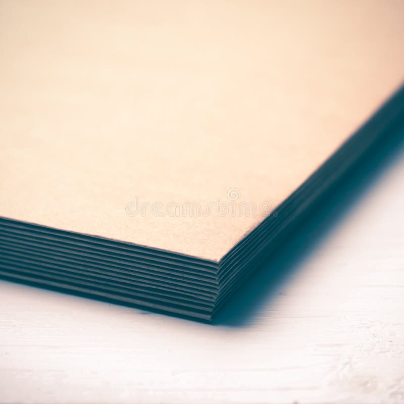 Small of Stack Paper Vintage Style Stock Photo - Image of cardboard ...