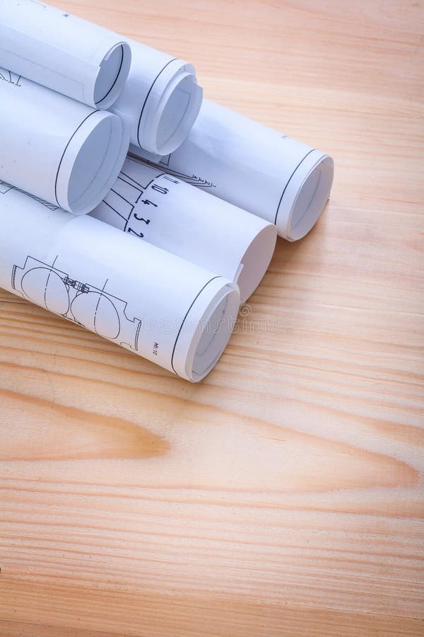 Small Stack White Rolled Blueprints Stock Photos - Free & Royalty-Free ...