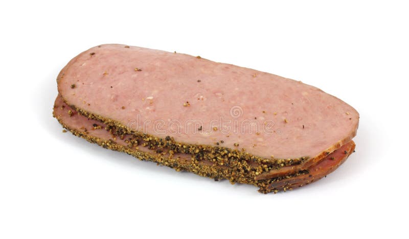 Small Stack of Turkey Pastrami Stock Photo - Image of supermarket ...