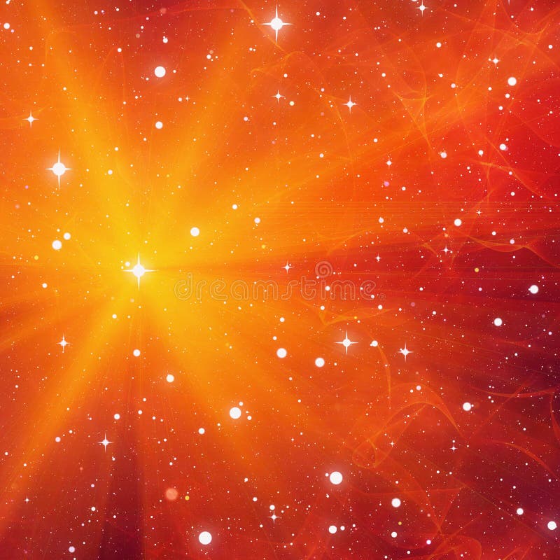Small Stars In A Sky On Sun Rays Background Stock Illustration ...