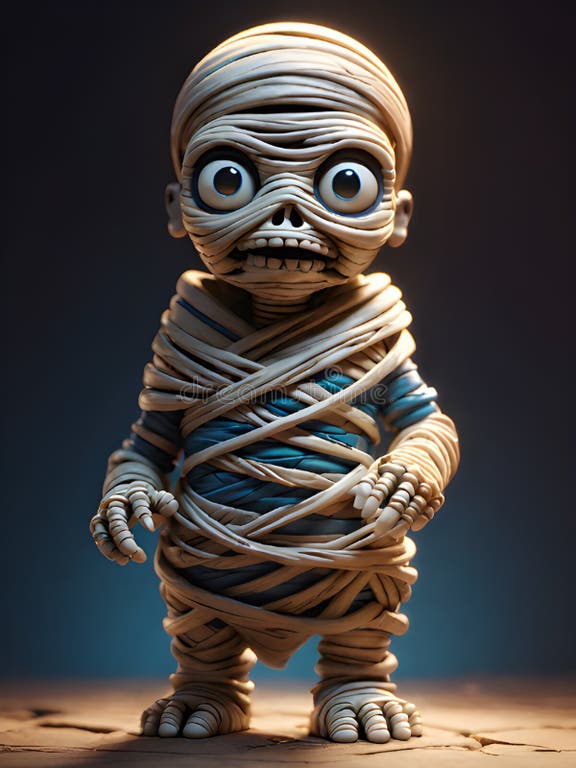 A Small Statue of a Skeleton Wrapped in Rope Stock Illustration ...