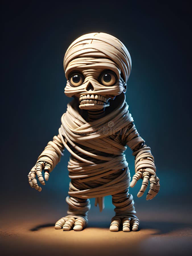 A Small Statue of a Skeleton Wrapped in Rope Stock Illustration ...