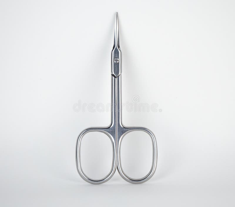 Small Steel Scissors on Neutral Backdrop Stock Image - Image of beauty ...
