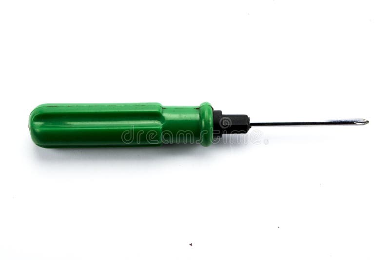 Small Steel Screwdriver Star with Green Handle Stock Image - Image of ...
