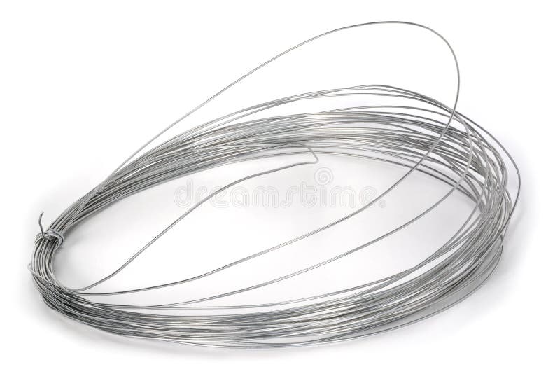 Small Steel Wire Roll for Homeworks, Close Up Isolated on White ...