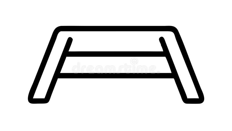 Small Step Stool Outline Icon, Representing Height or Access , Vector ...