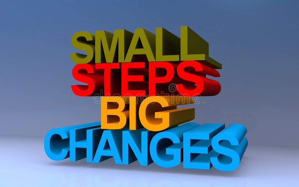 Small Steps Big Changes on Blue Stock Illustration - Illustration of learning, inertia: 345851995