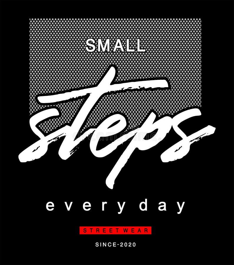 Small Steps Every Day Paper Word Sign with Colorful Spectrum Paint ...