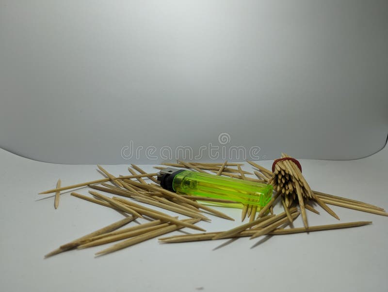 Small Stick in Aesthetic Style on White Background Stock Image - Image ...