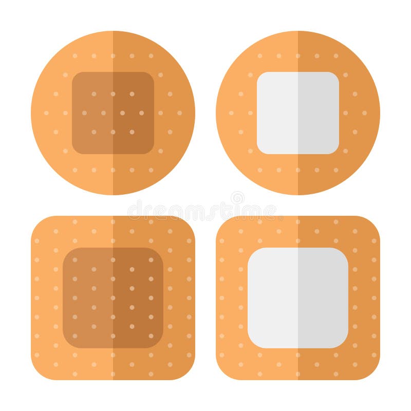 First Aid Plasters Collection Stock Vector - Illustration of emergency ...