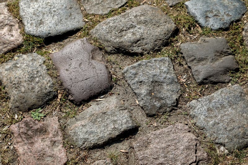 Small Stone Blocks Cover Road or Pavement Surface Stock Photo - Image ...