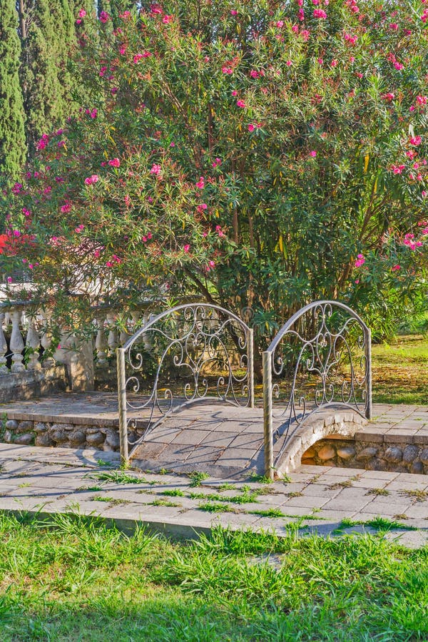 Small Stone Bridge with Iron Handrails Stock Photo - Image of bridge ...