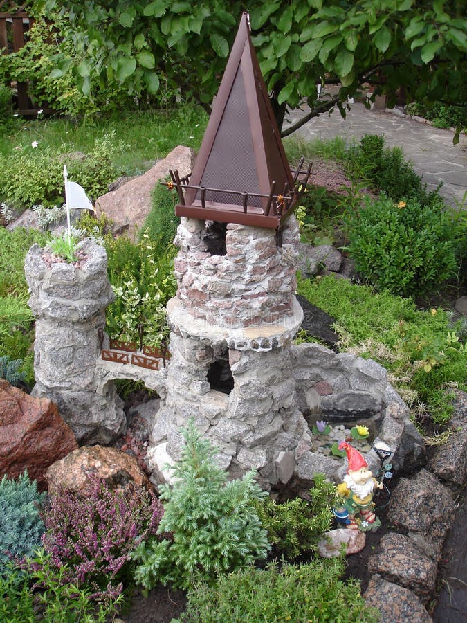 Small Stone Castle on the Alpine Hill Stock Image - Image of blossoms ...