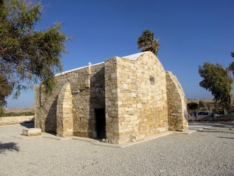 Small Stone Church in the Mountains of Cyprus Stock Photo - Image of ...