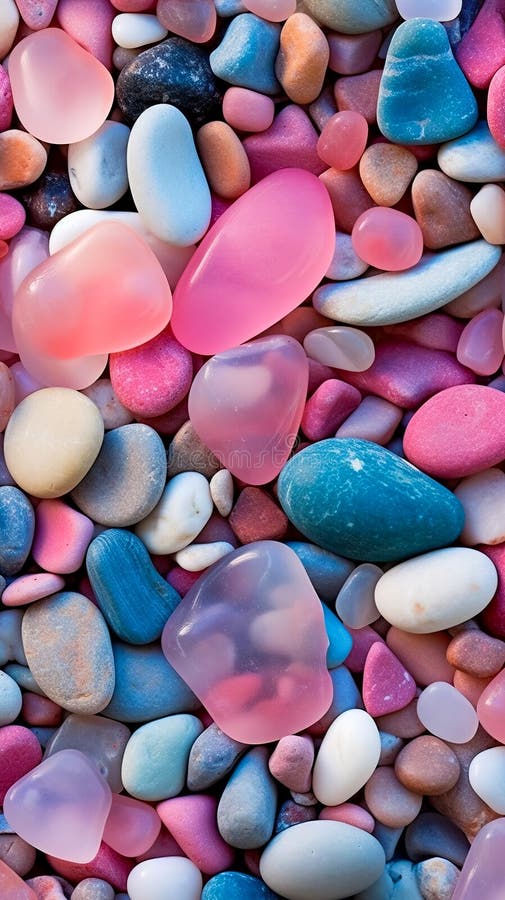 Small Stone Gravel of Various Colors Background. Generative AI Stock ...