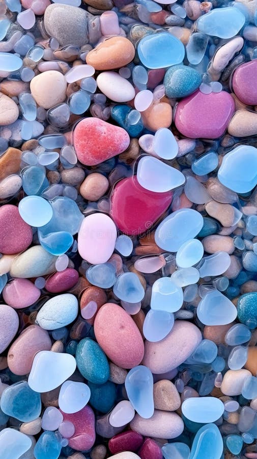 Small Stone Gravel of Various Colors Background. Generative AI Stock ...