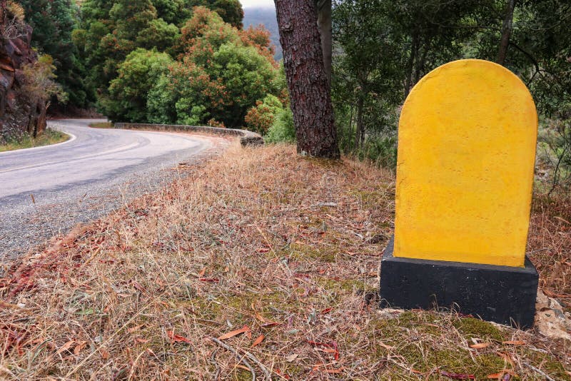 Small Stone Landmark by the Roadside Stock Photo - Image of mountain ...