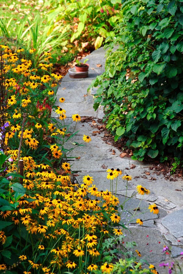 Small Stone Path in the Garden Stock Image - Image of building ...