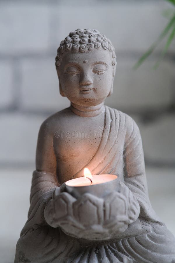 A Small Stone Statue of Buddha Stock Image - Image of shrine, portrait ...