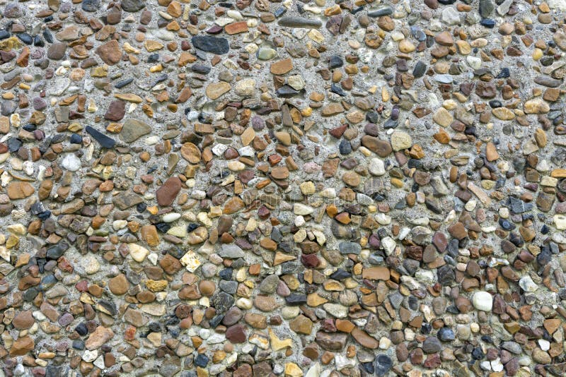 Small Stones Form a Pattern on the Concrete Surface Stock Image - Image ...