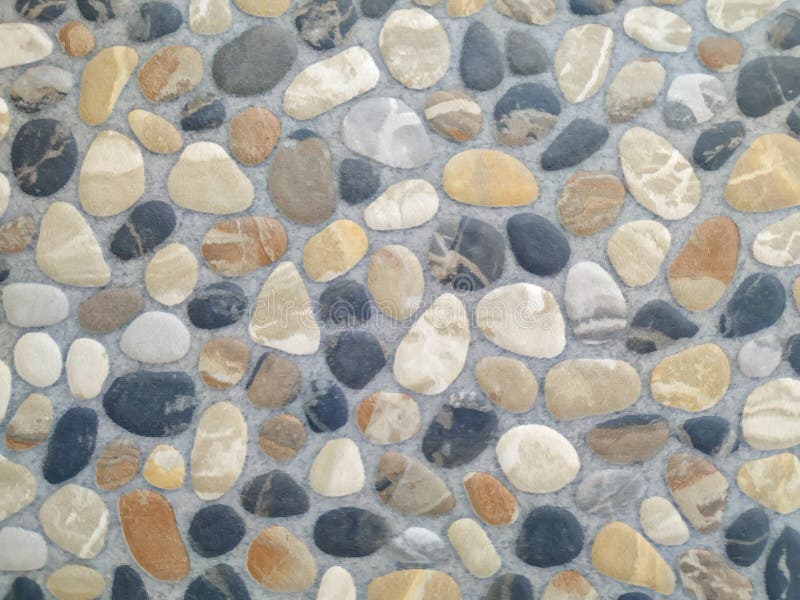 Small Stones and Rocks Aligned in a Hard Solid Block As Decoration for ...