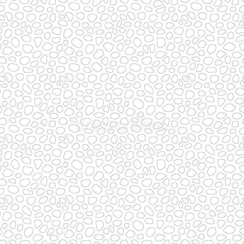 Small Stones Seamless Pattern in a Flat Style. Outline Round Shapes ...