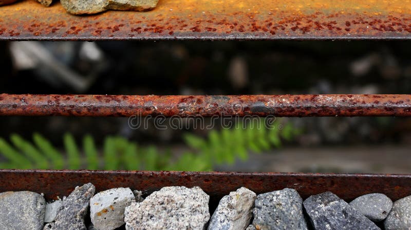 Small Stones Stuck in Rust Iron, Images Suitable for the Background ...
