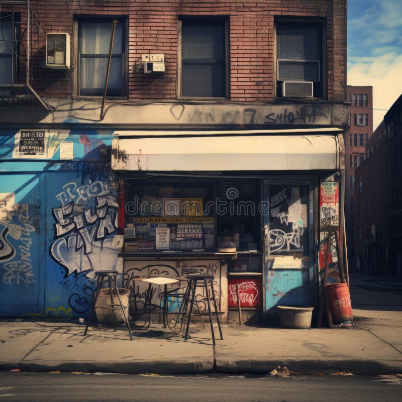 A Alley with Graffiti on the Walls Stock Photo - Image of modern ...