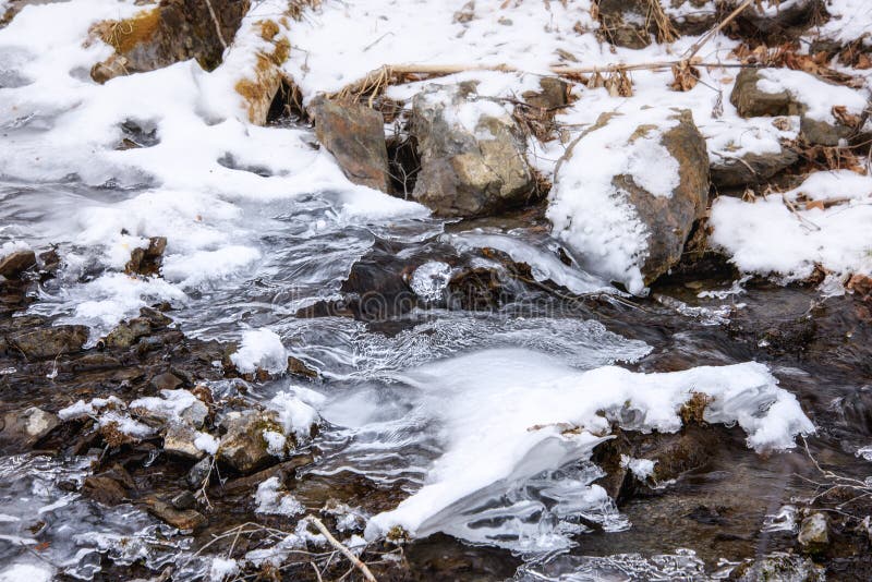 Water Flows from the Tap in a Thin Stream Stock Photo - Image of ...