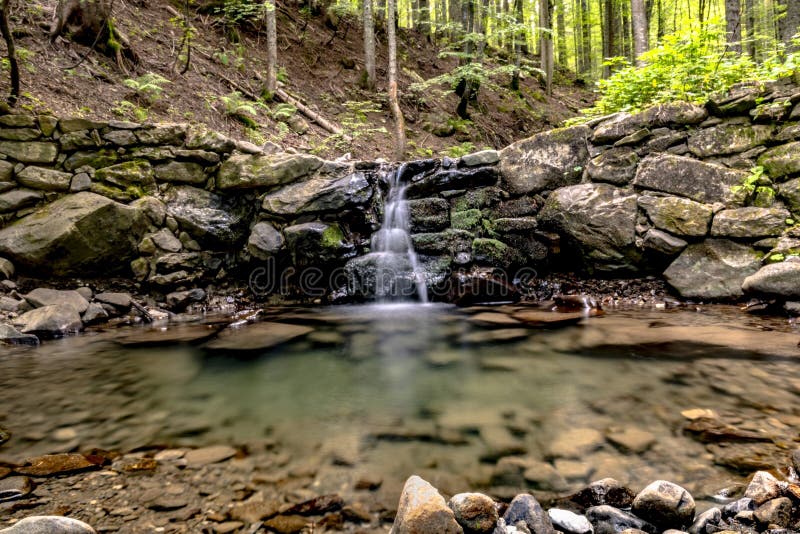Small Stream and Waterfall in the Woods Stock Photo - Image of waterway ...