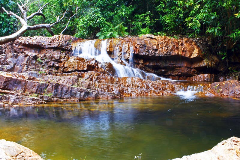 Small Stream with Waterfalls Stock Photo - Image of picturesque, stones ...