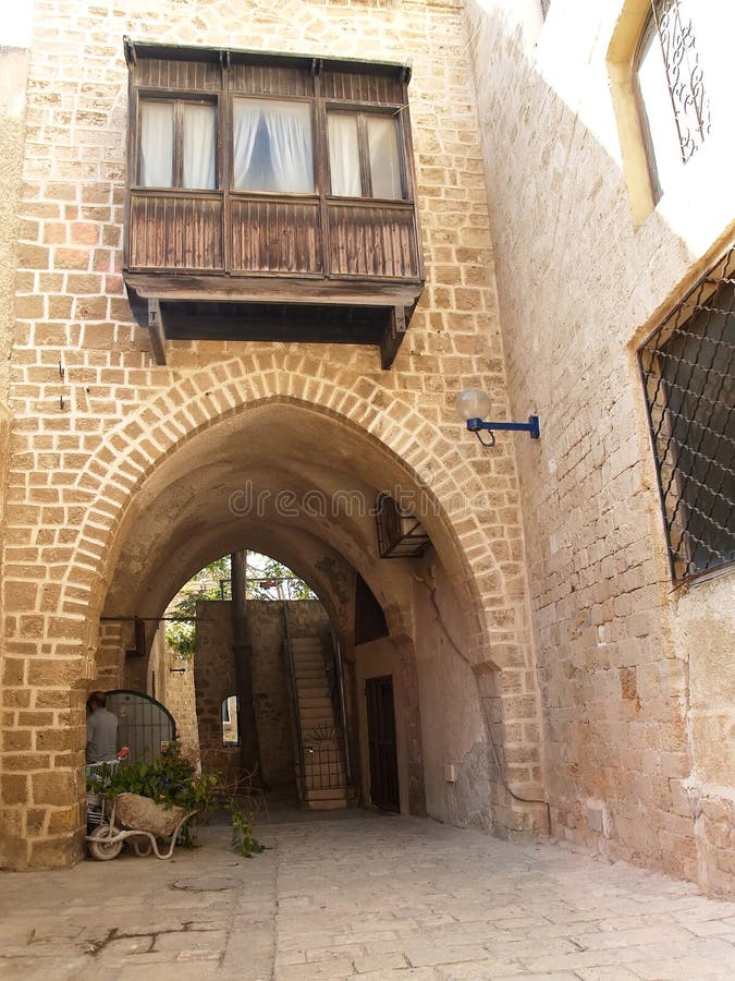 Small Street in Ancient Yaffo, Israel Stock Image - Image of landscape ...