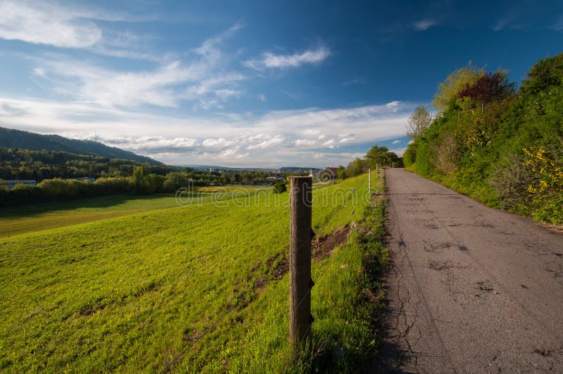 Small Street in the Country Stock Image - Image of meadow, outdoor ...