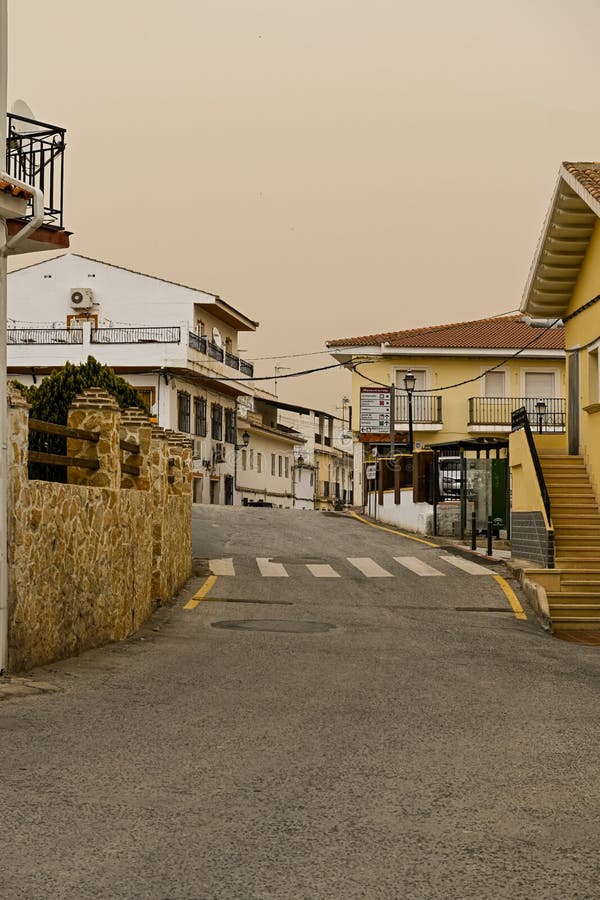 Small Street of a Rural Town in the Countryside. Stock Photo - Image of ...