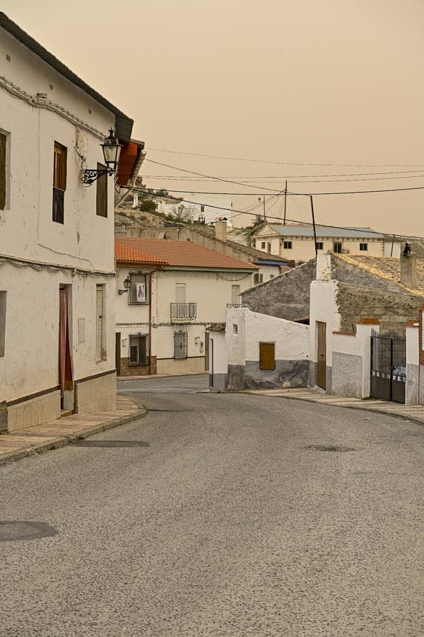 Small Street of a Rural Town in the Countryside. Stock Photo - Image of ...