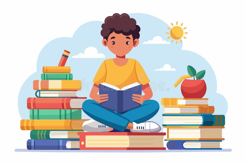 Sun Reading Book Stock Illustrations – 2,655 Sun Reading Book Stock ...