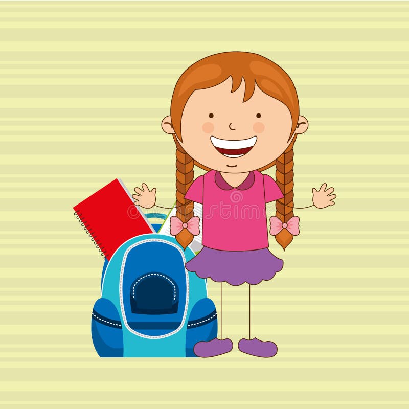 Small students design stock illustration. Illustration of childhood ...