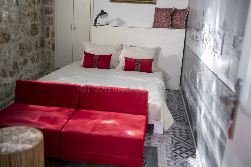 Small studio apartment stock image. Image of decor, wall - 370640205