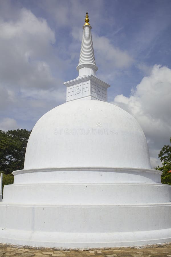 Small White Stupa In Anuradhapura, Sri Lanka Stock Image - Image of ...