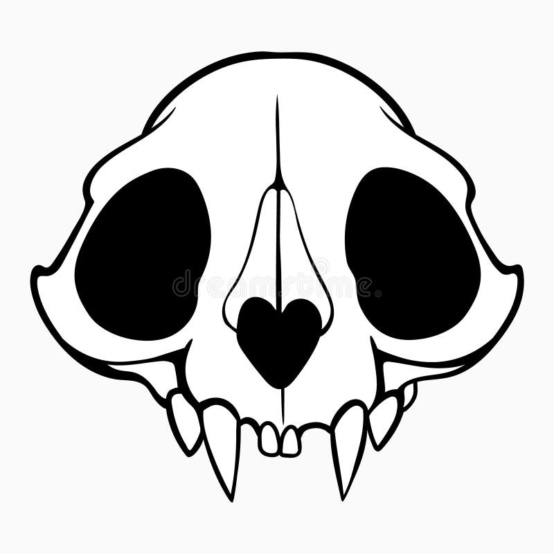 Small Stylized Cartoon Animal Skull Stock Vector - Illustration of ...