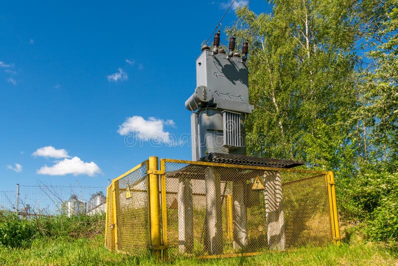 Outdoor Transformer Cabinet Stock Photo - Image of electricity, public ...