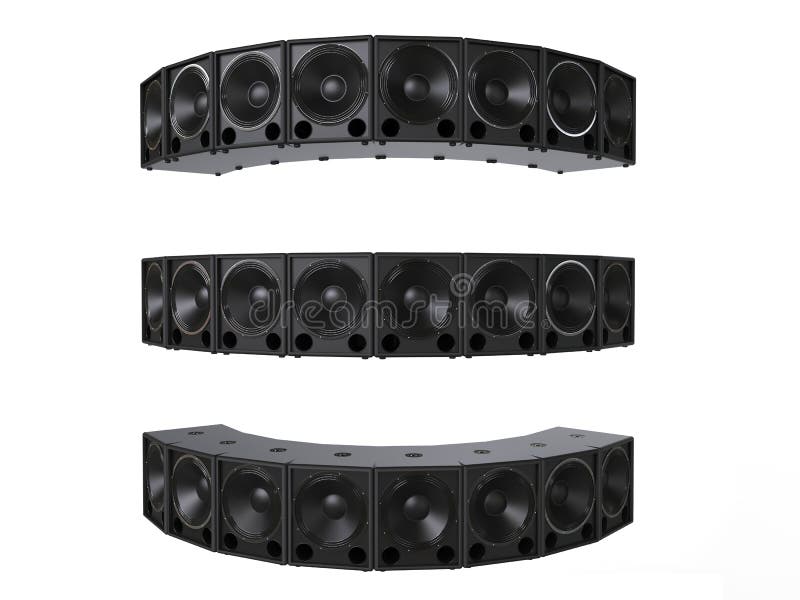 Subwoofer Loudspeaker - Front and Side View Stock Illustration ...