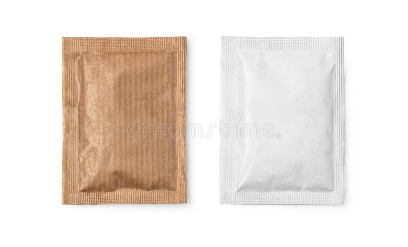 Small Sugar Packets Isolated Stock Photo - Image of kraft, brown: 164571756