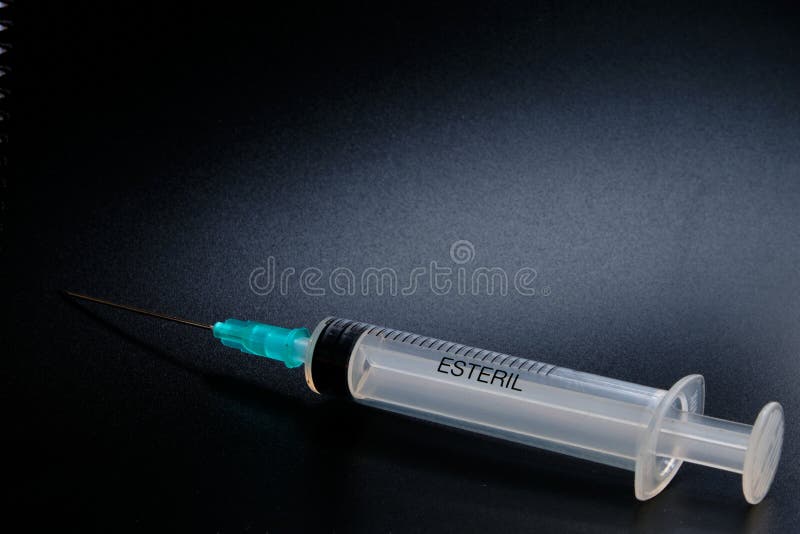 A Small Syringe into Which a Hollow, Sharp-pointed Bevel-cut Needle is ...