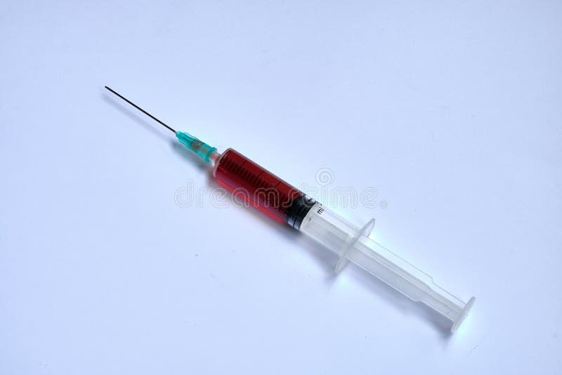 A Small Syringe into Which a Hollow, Sharp-pointed Bevel-cut Needle is ...