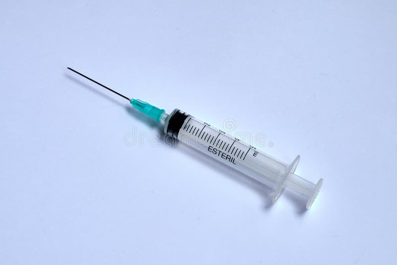 A Small Syringe into Which a Hollow, Sharp-pointed Bevel-cut Needle is ...