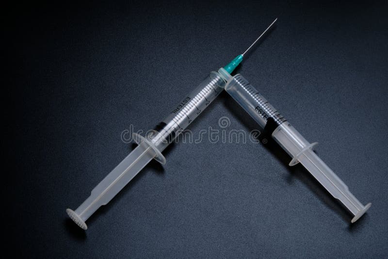 A Small Syringe into Which a Hollow, Sharp-pointed Bevel-cut Needle is ...