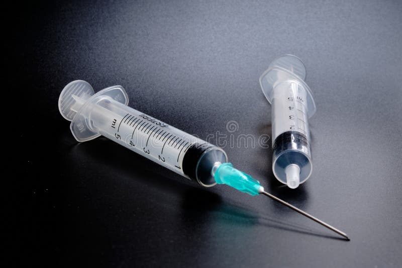 A Small Syringe into Which a Hollow, Sharp-pointed Bevel-cut Needle is ...