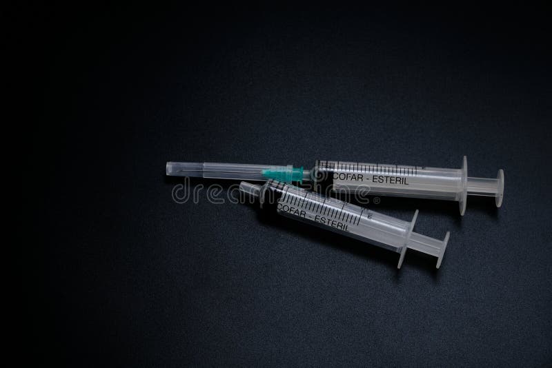 A Small Syringe into Which a Hollow, Sharp-pointed Bevel-cut Needle is ...